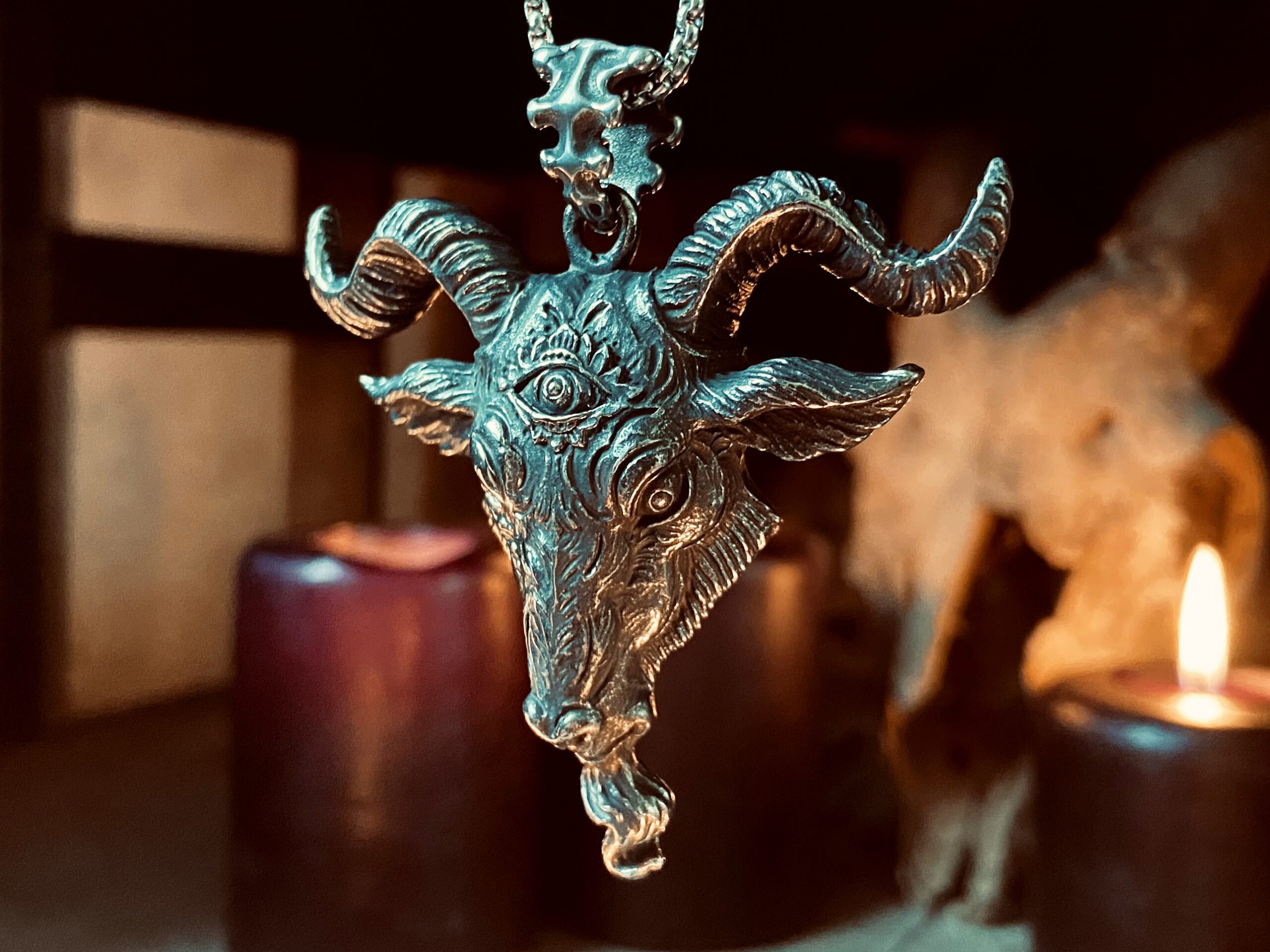 Baphomet Grande Pingente Inoxidável • Além de Salém